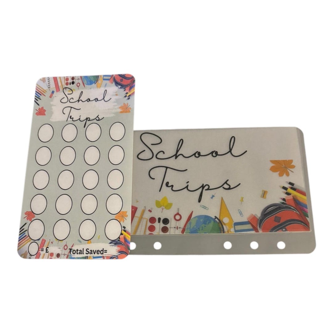 A6 School Trip Savings Wallet With Tracker Card - UK Budgeting - Etsy