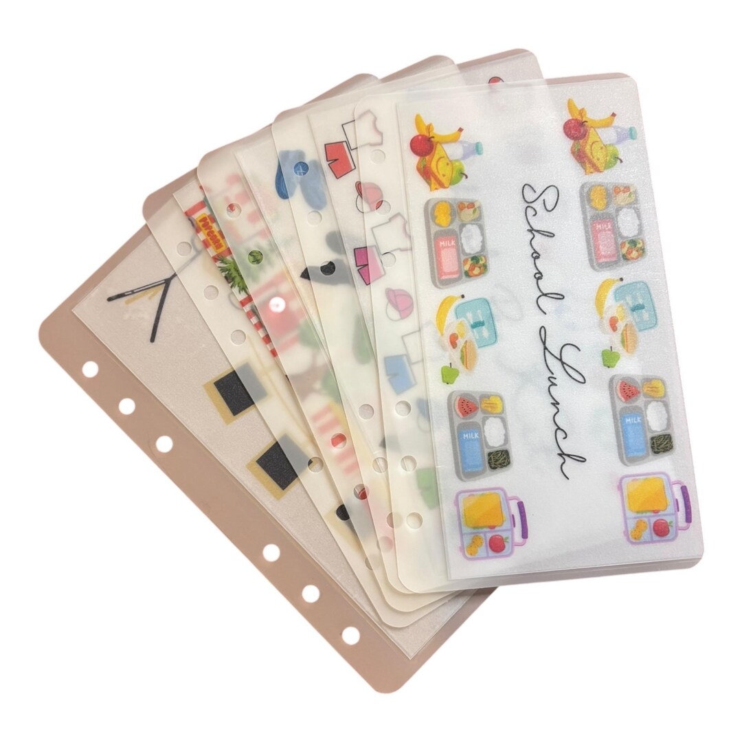 A6 School Vellum Wallets Bundle – Lunch, Photos, Events, Shoes, Pe Kit ...