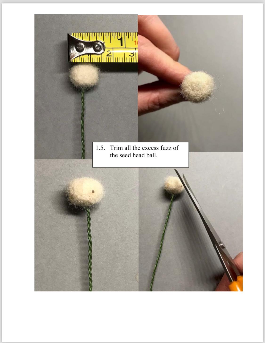 Realistic Dandelion Seed Clock Needle Felting Tutorial (PDF Download ...