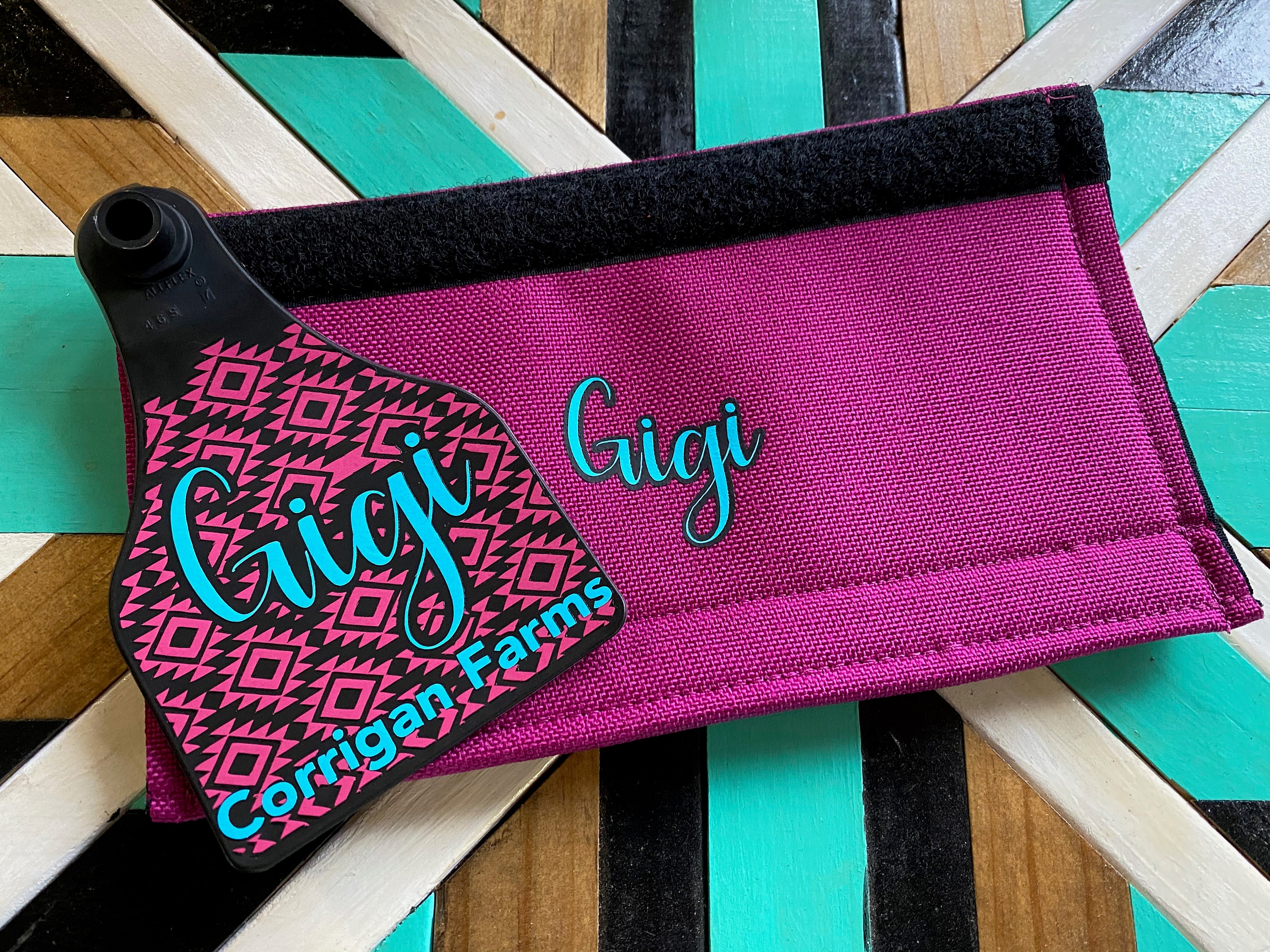 Custom GLITTER Cattle Ear Tag With Matching Rope Halter Noseguard - Etsy