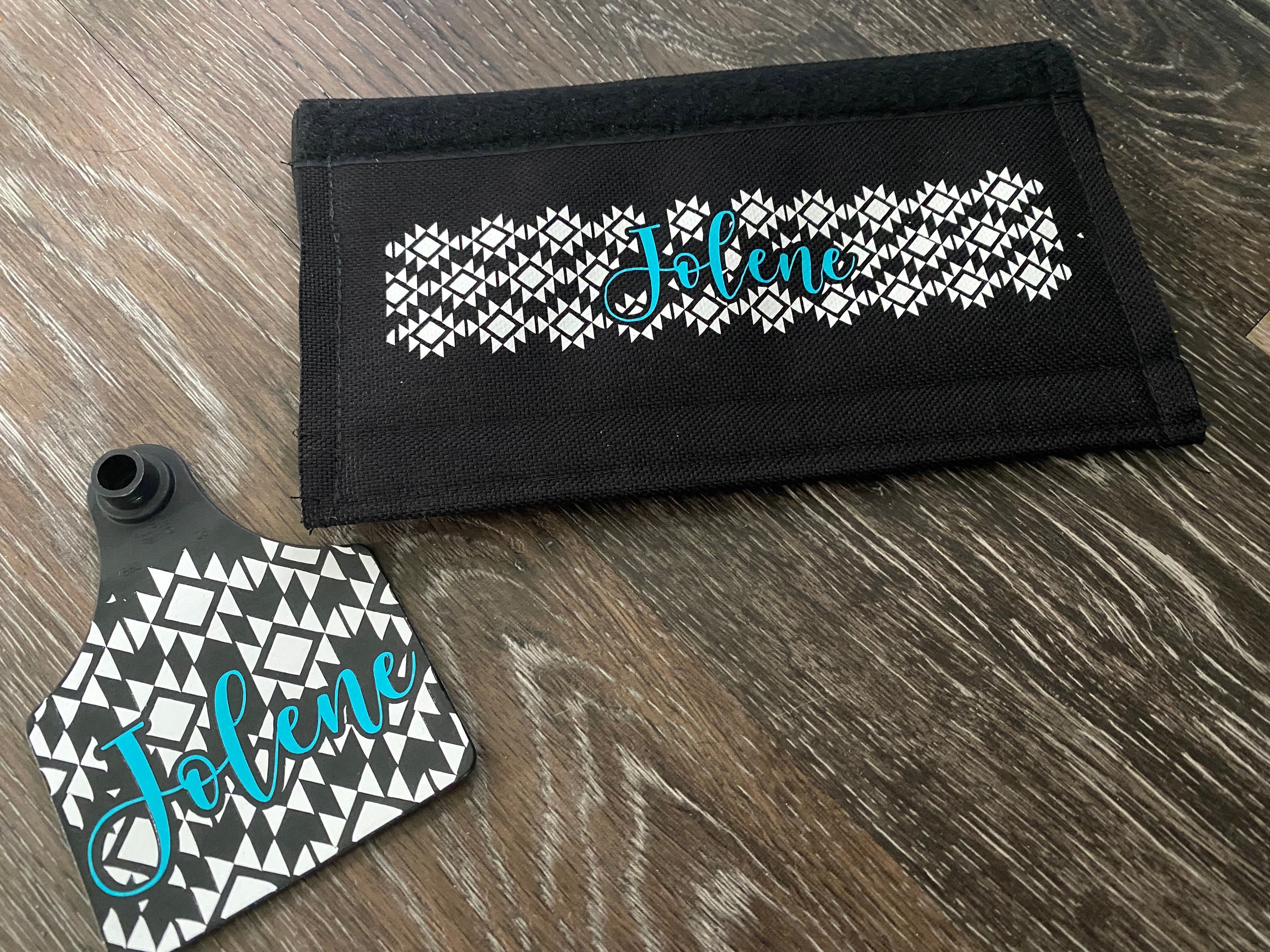 Custom GLITTER Cattle Ear Tag With Matching Rope Halter Noseguard - Etsy