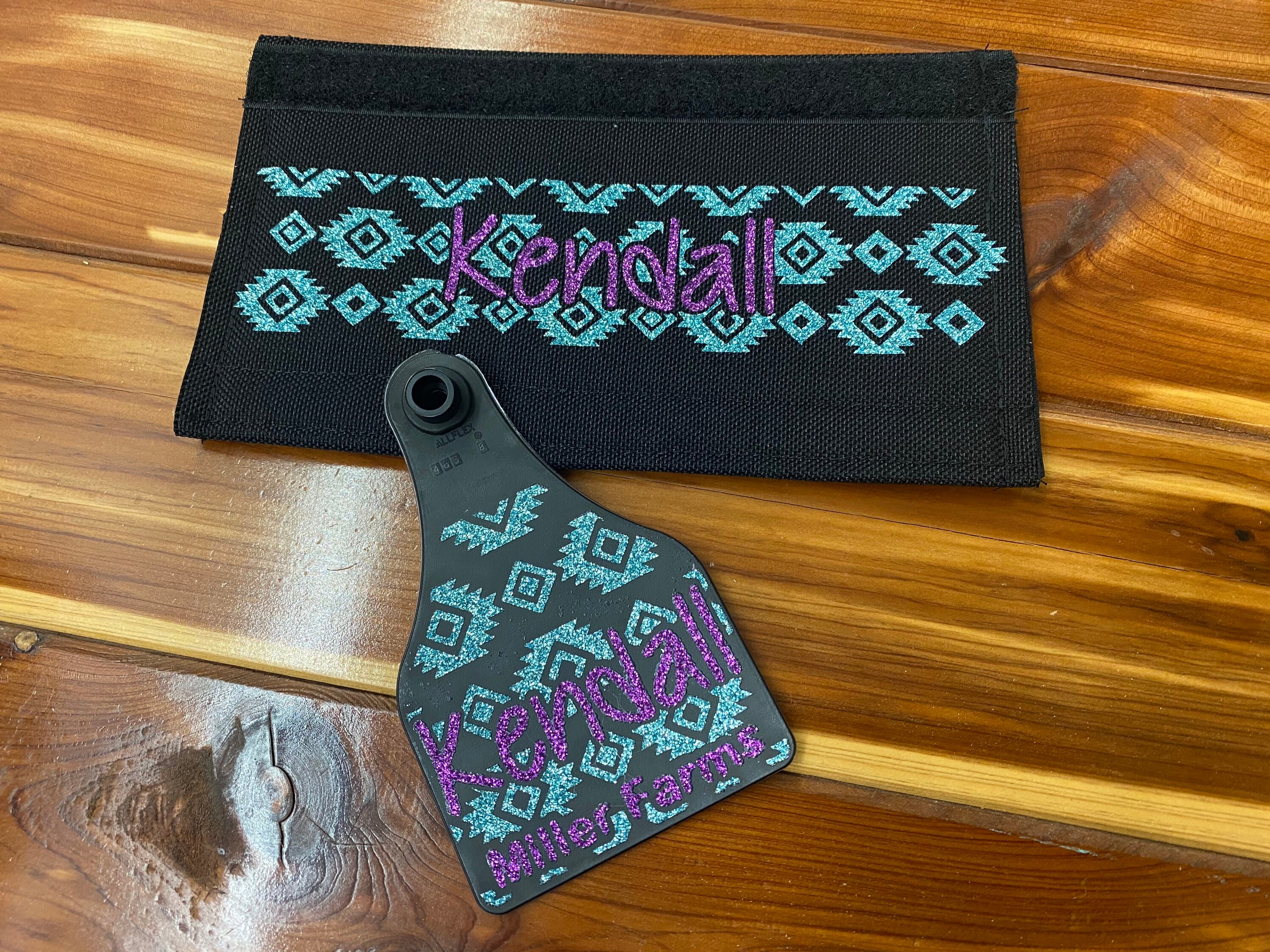 Custom GLITTER Cattle Ear Tag With Matching Rope Halter Noseguard - Etsy