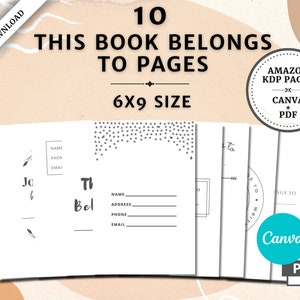 This Journal Belongs to Template - Etsy Canada