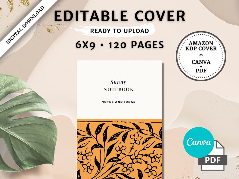 KDP Cover Template 6x9 Journal Cover In 3 Sizes KDP Book Etsy