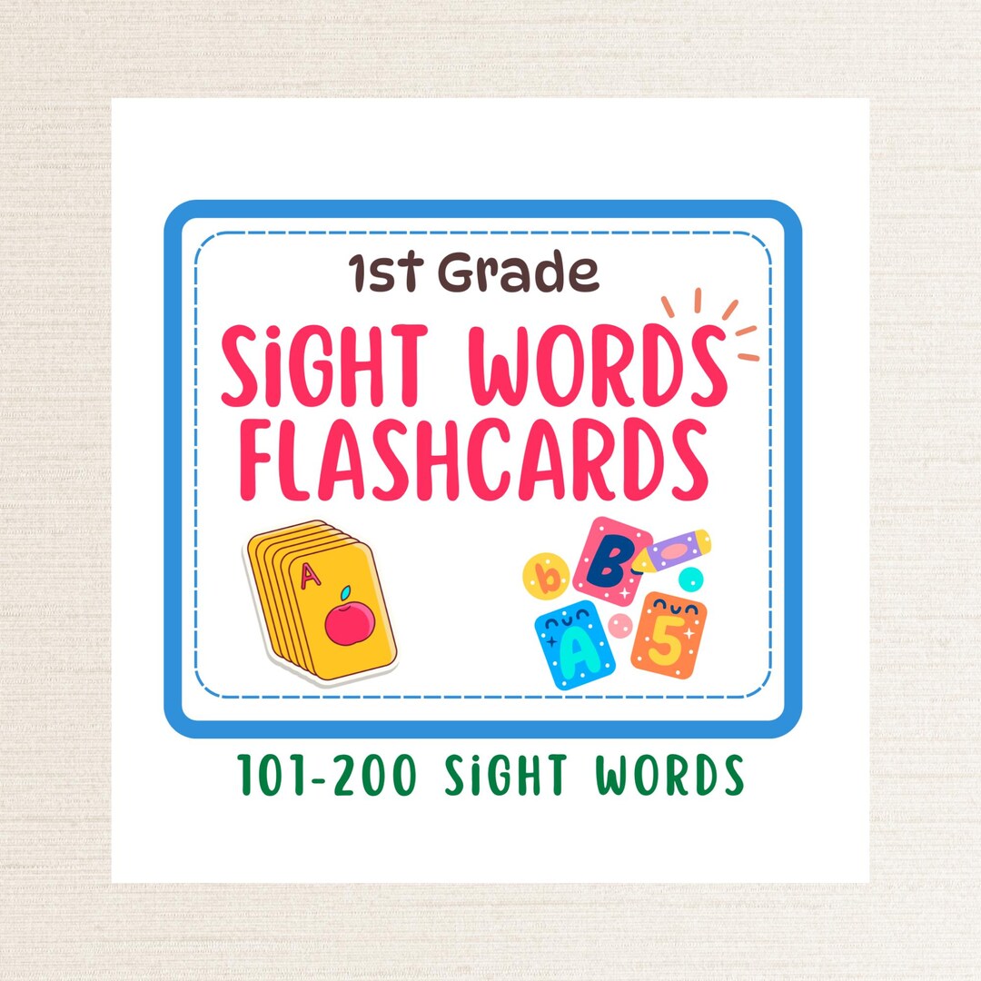 101-200 Fry's Sight Words, Flashcards, Kindergarten, First Grade, Sight ...