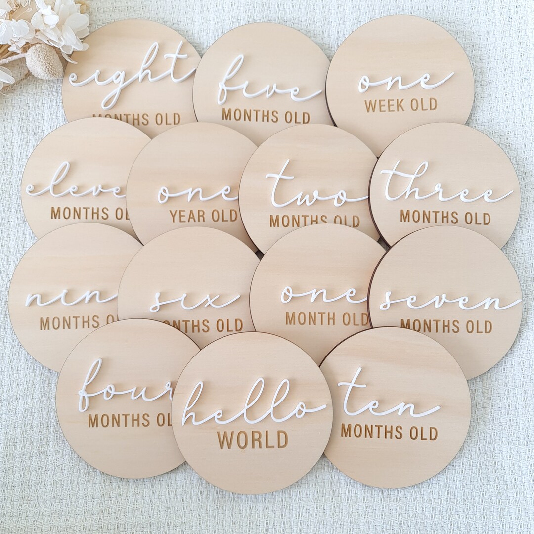 Baby Milestone Discs Baby Age Cards Monthly Baby Milestone Discs Baby ...