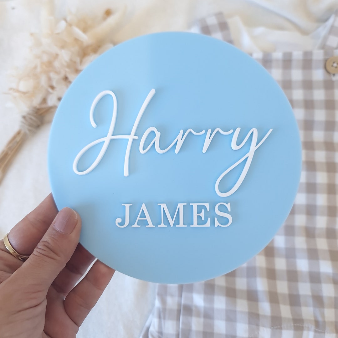 Custom Acrylic Baby Name Sign: Nursery Decor, Baby Announcement - Etsy ...