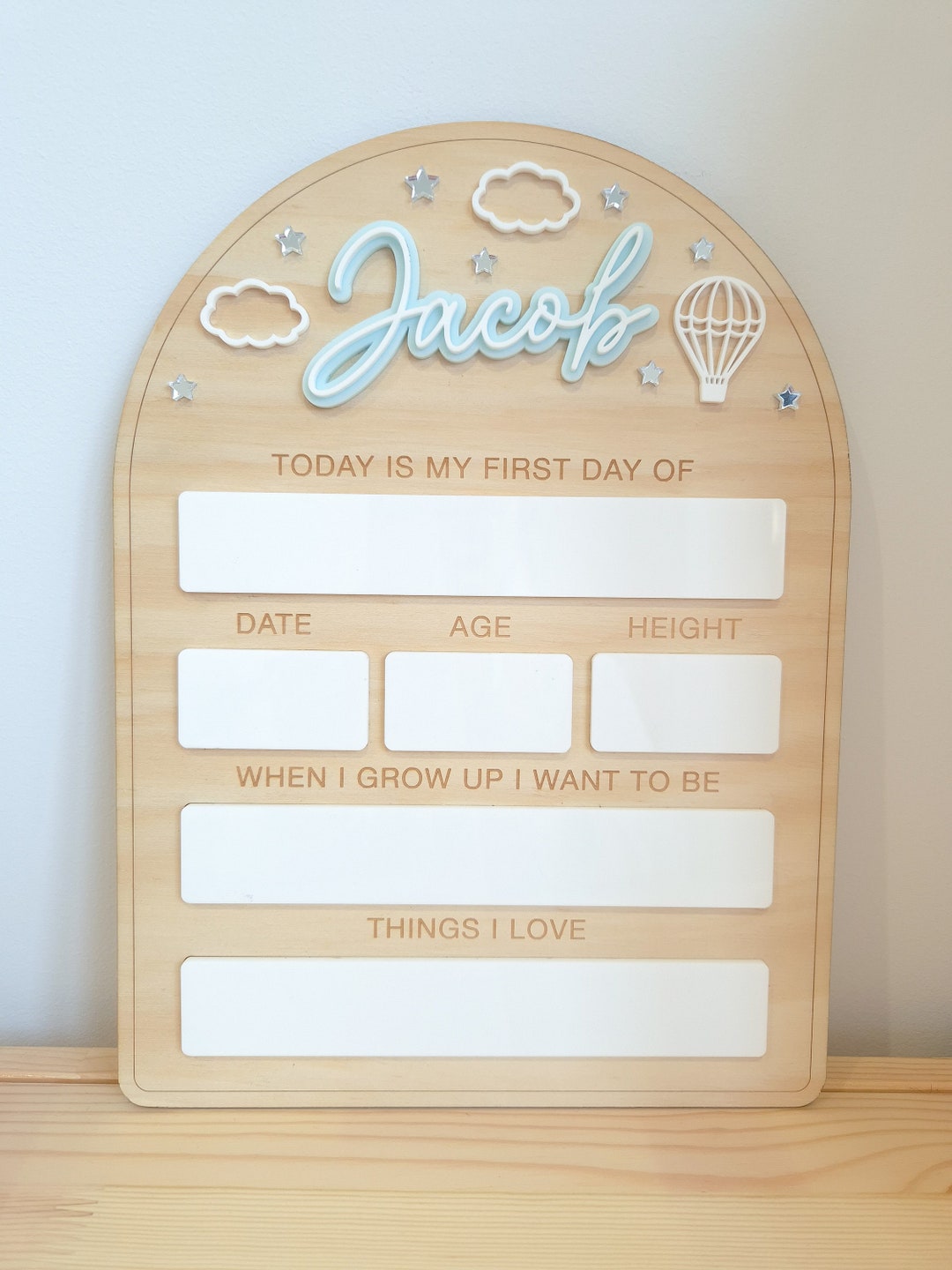 First Day of School, First Day of School, Personalised School Board - Etsy