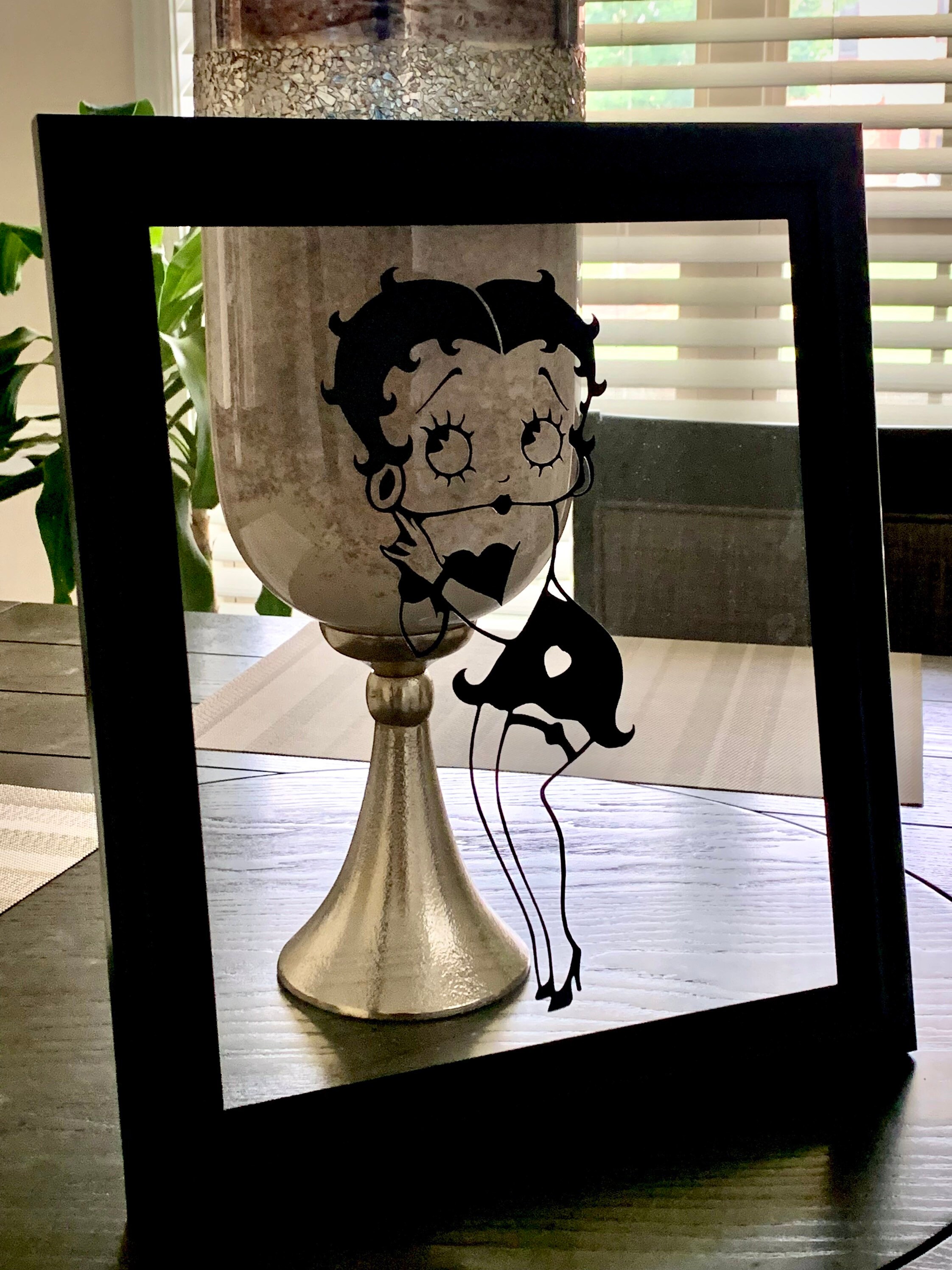 Betty Boop 11x13 Black Glass Float Frame - Etsy