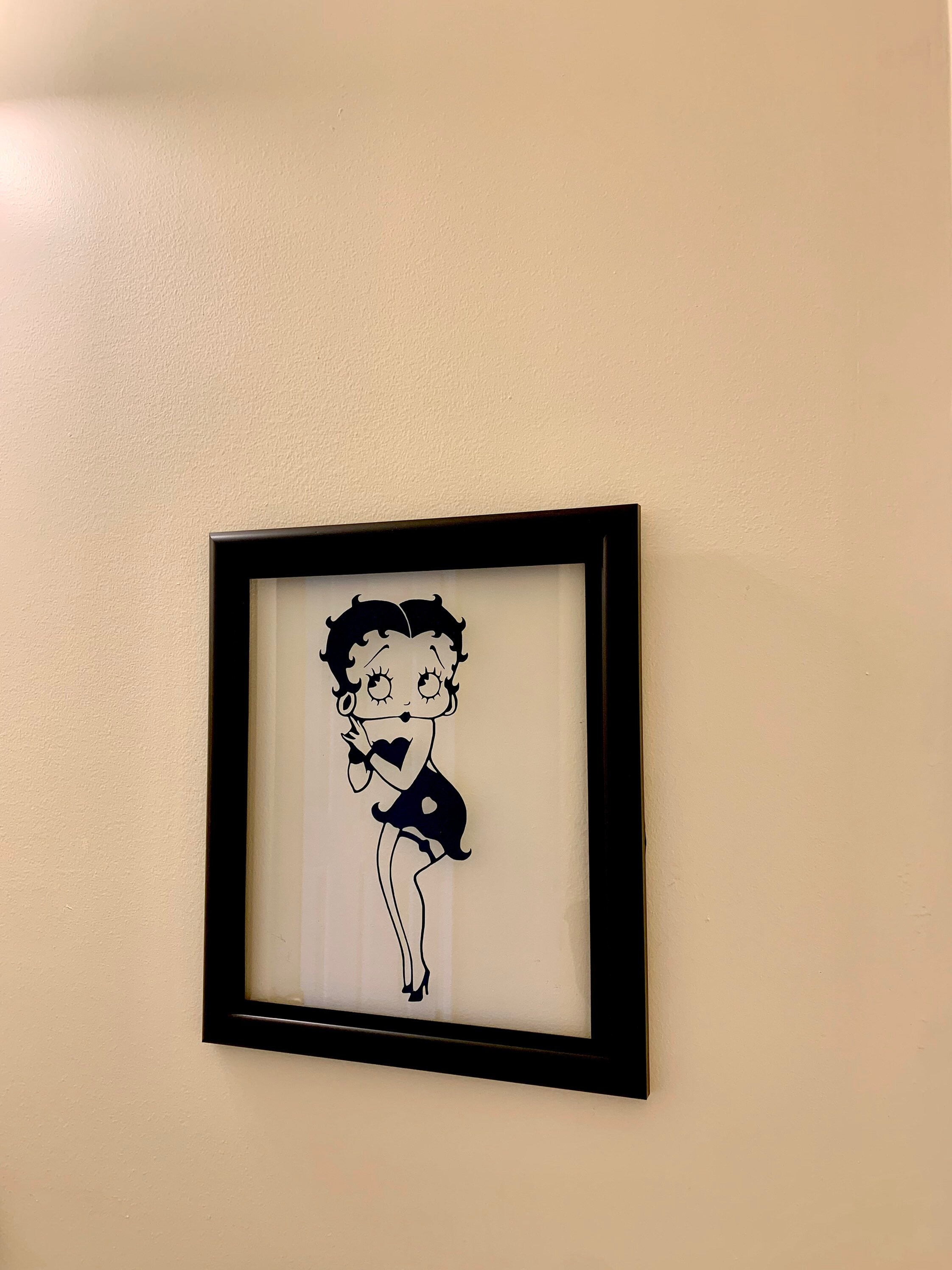 Betty Boop 11x13 Black Glass Float Frame - Etsy