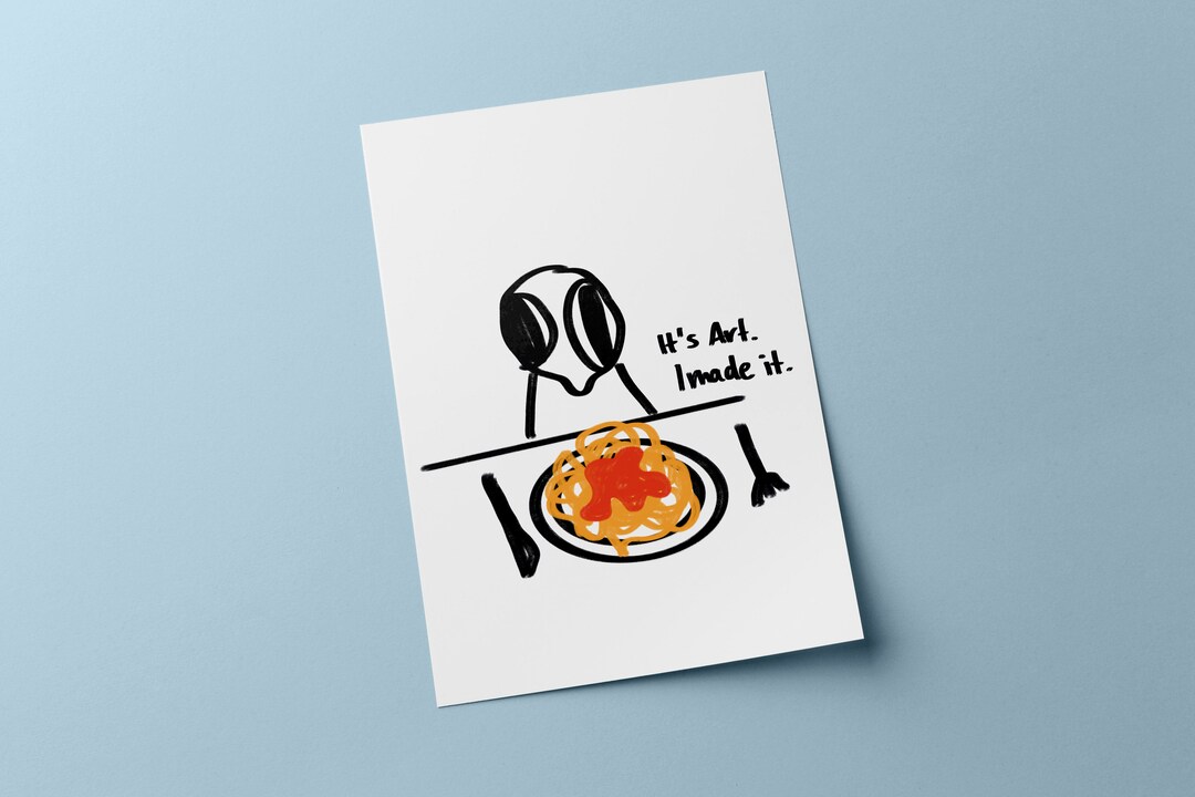 Poster spaghetti Art Comic Diet Art Print Home Kitchen Student ...