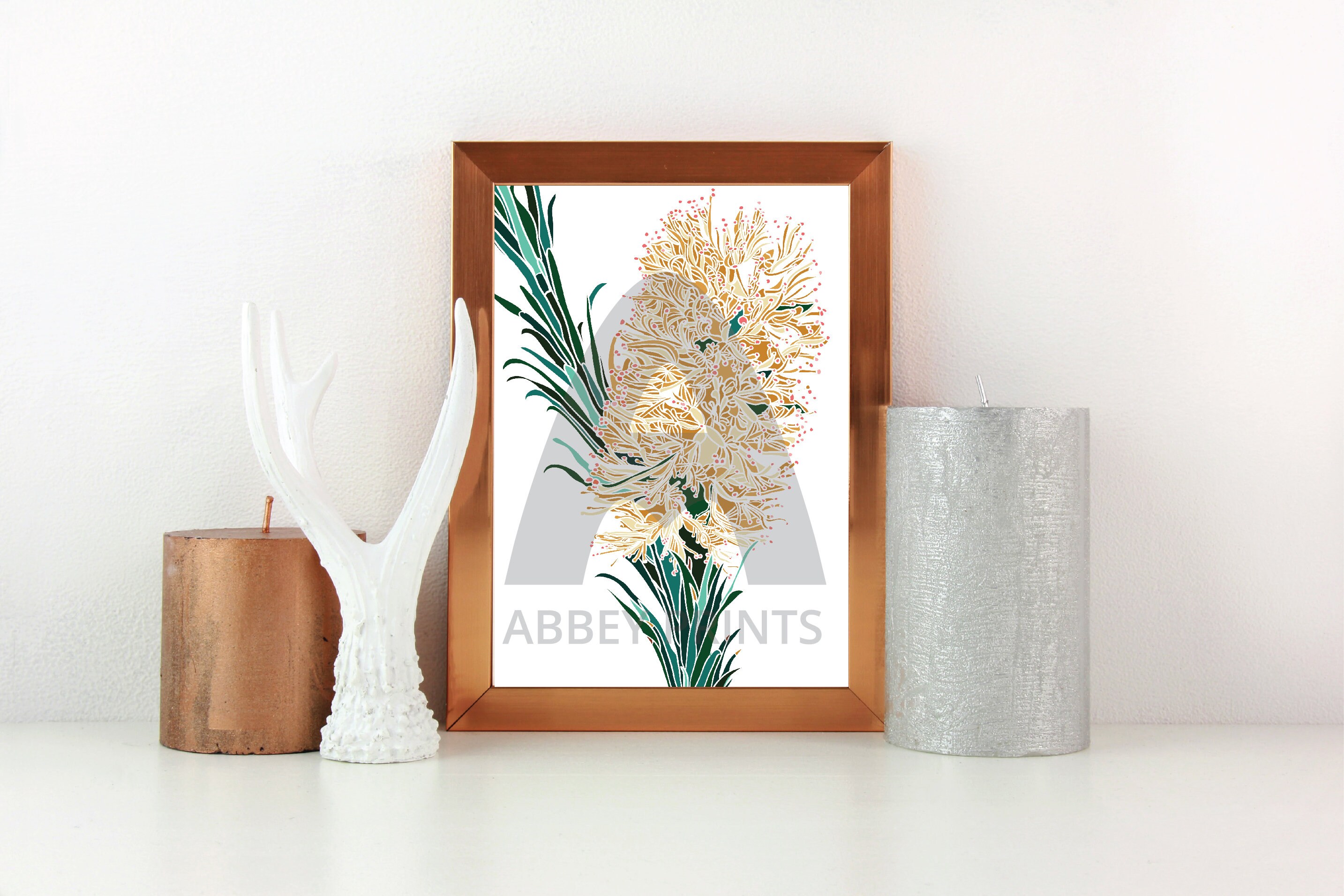 Australian Tea Tree Plant Melaleuca Wall Art A4 / A3 Print FRAME NOT ...