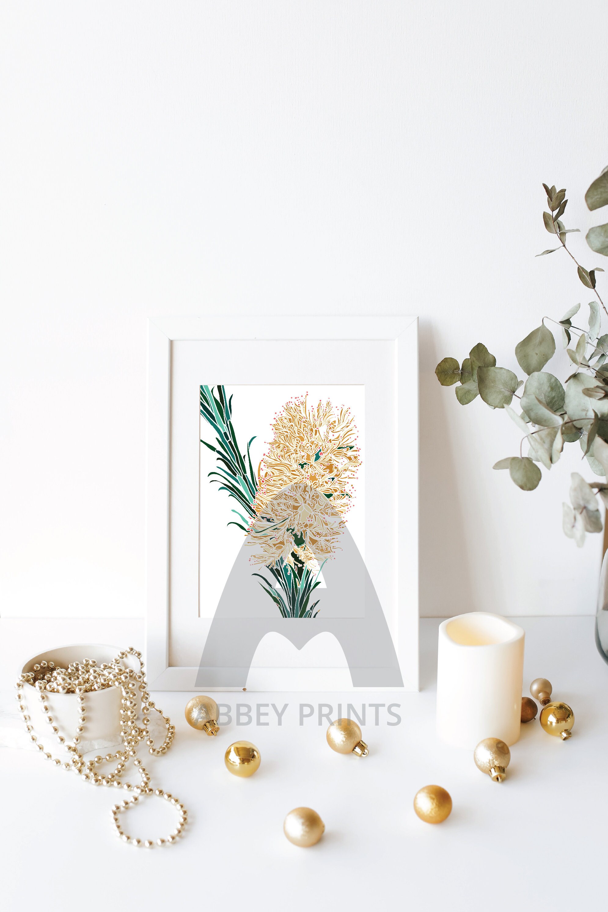 Australian Tea Tree Plant Melaleuca Wall Art A4 / A3 Print FRAME NOT ...