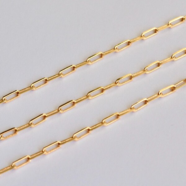 Gold Flat Paperclip Chain - Etsy