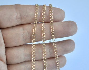 14K Gold Filled Dapped Bar Chains Bulk Gold Filled Bar Chain - Etsy