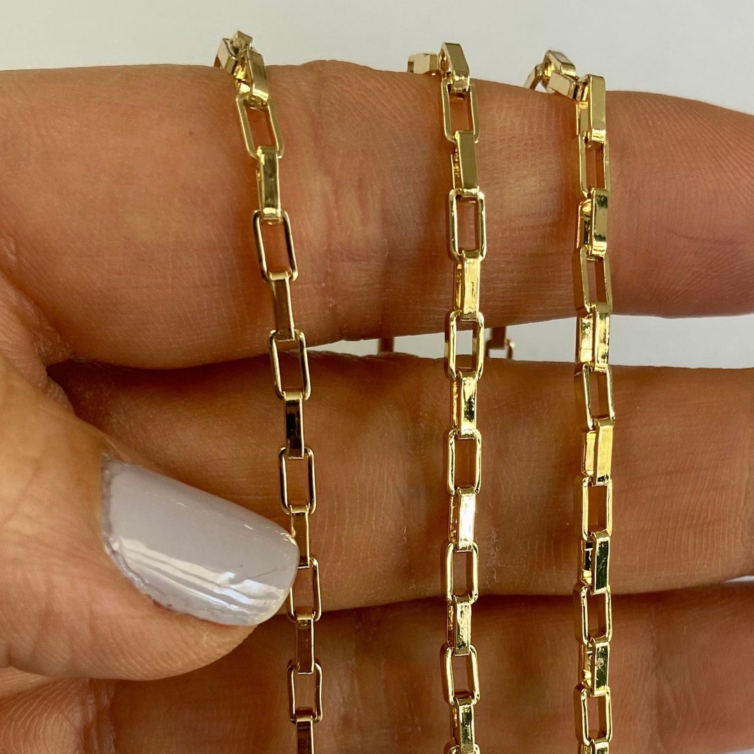 Gold Filled Box Chain: Shiny Jewelry Making Supply (4.5 X 2 Mm) - Etsy