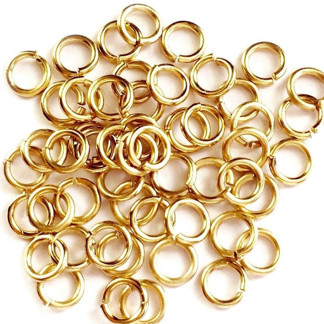 14k Gold Filled Jump Rings 100 Pcs 4mm 22 Gauge Open Jump Rings - Gold ...