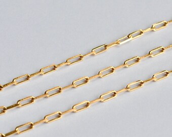 Gold Filled Paperclip Chain | Etsy