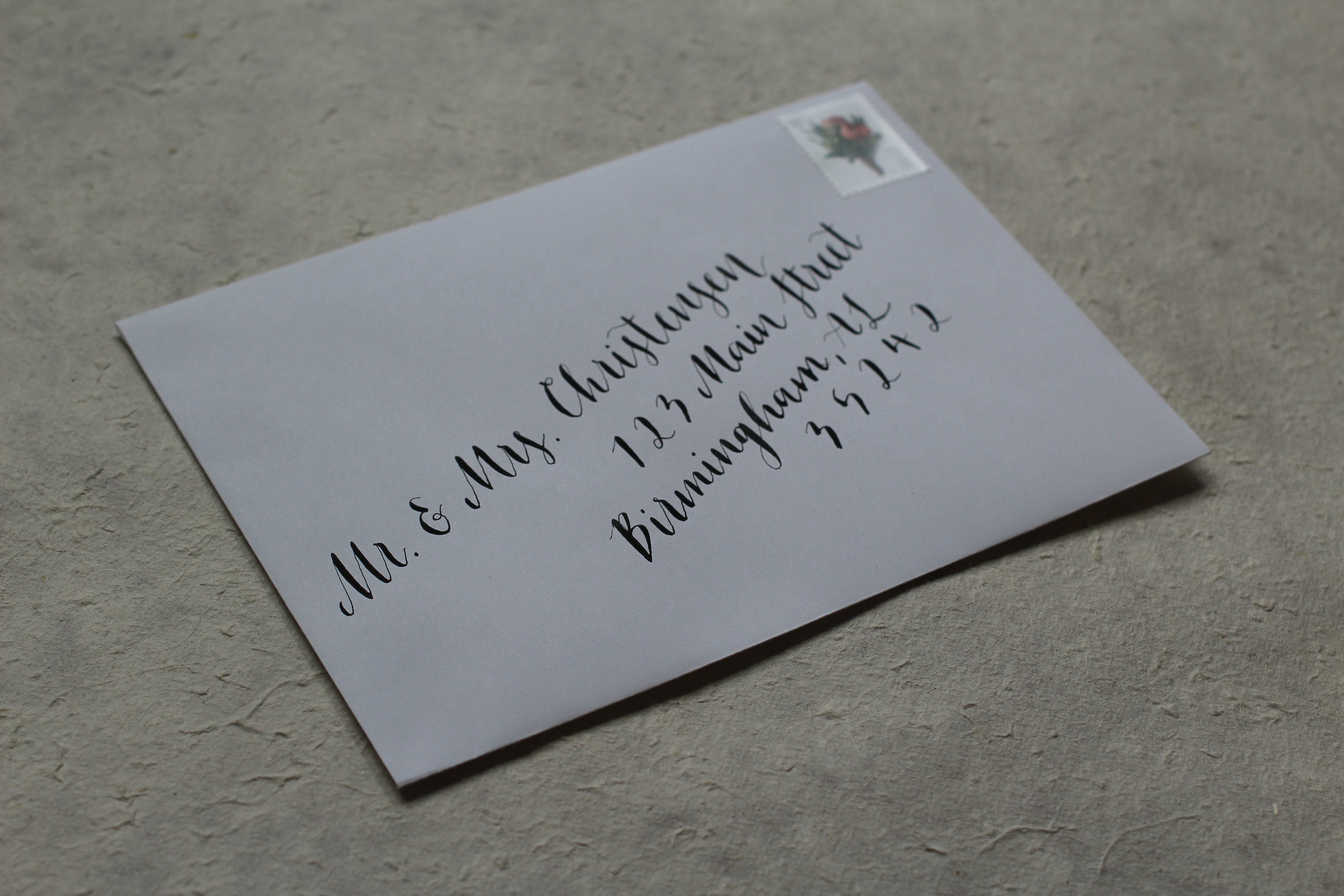 Custom Calligraphy Envelope Addressing / Modern Calligraphy / | Etsy