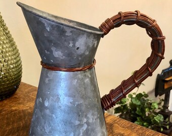 Rustic Metal Pitcher - Etsy