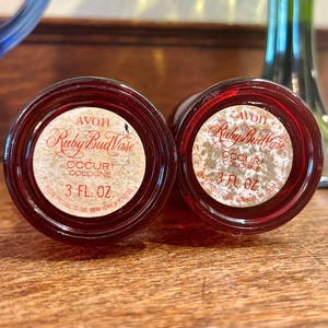 Vintage Avon Ruby Red Bud Vases Perfume Bottles 1970s - Etsy