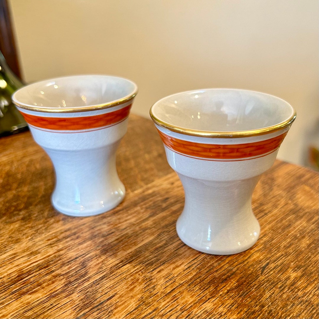 RARE Royal Copenhagen Egg Cups Aluminia Oranja Tureby Nils Thorsson ...