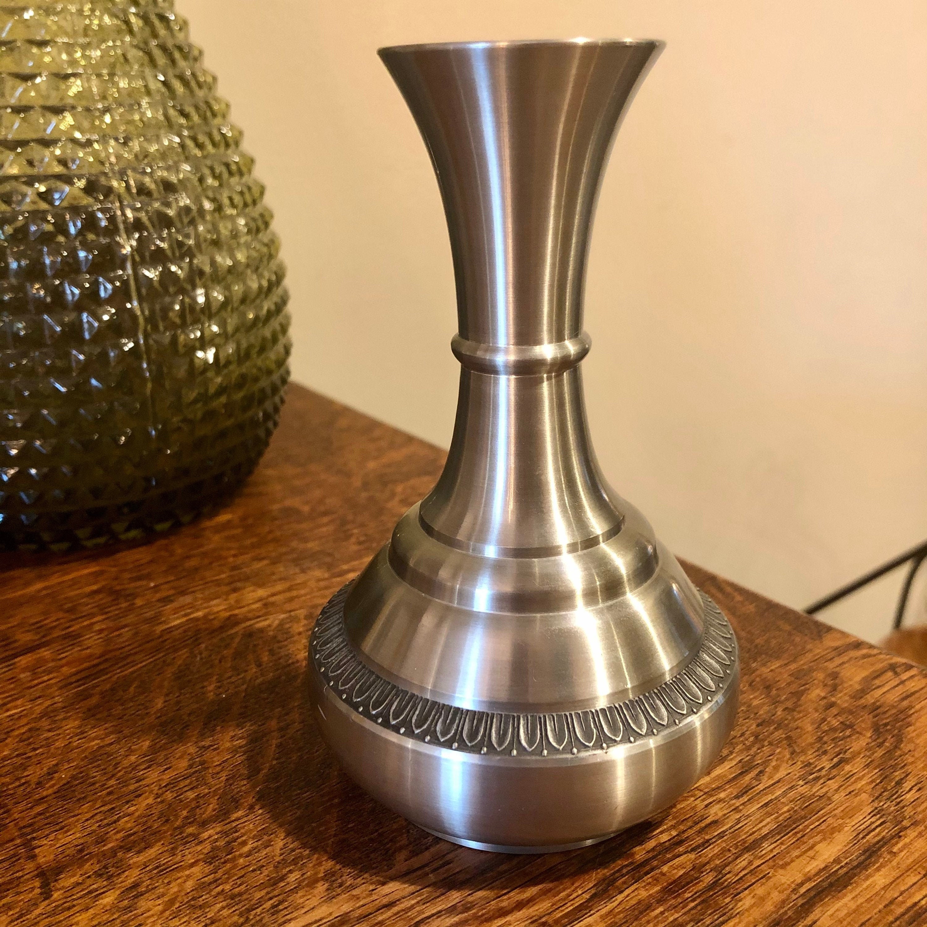 Pewter pitcher small Vintage pewter vase Pewter bud vase Made in Norway ...