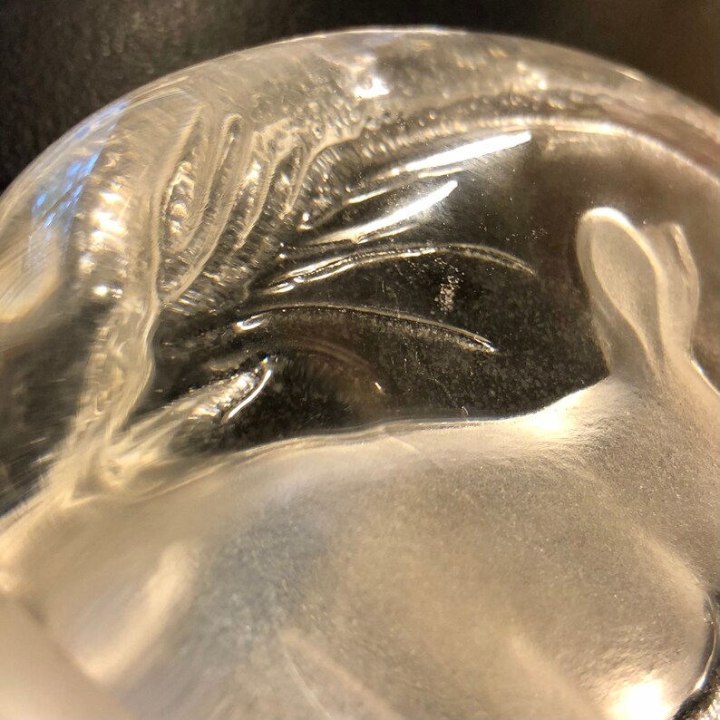 Lead Crystal Bunny Rabbit Paperweight Zajecar Yugoslavia Table - Etsy