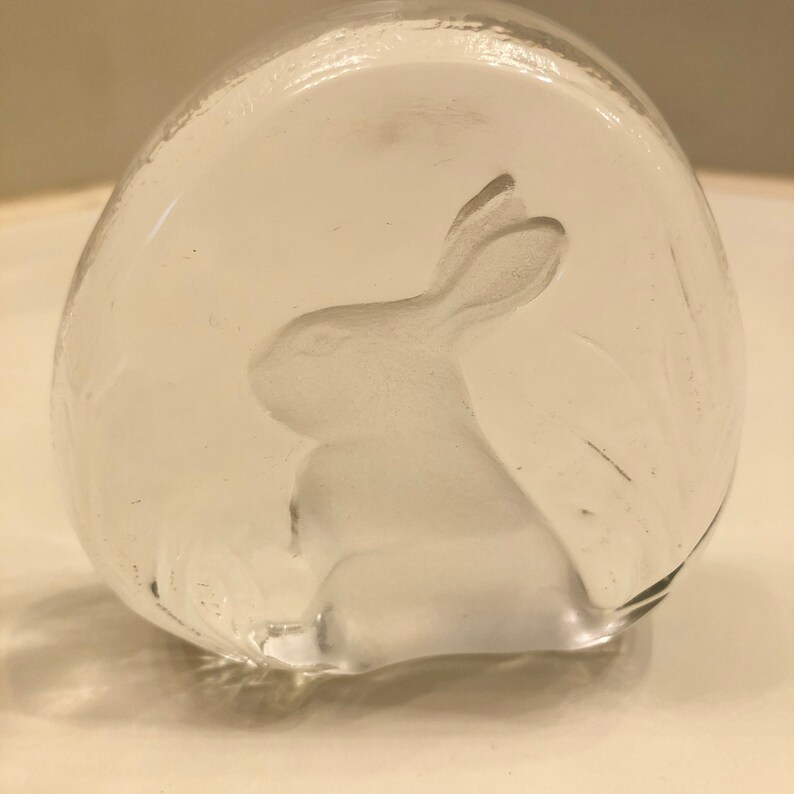 Lead Crystal Bunny Rabbit Paperweight Zajecar Yugoslavia Table - Etsy