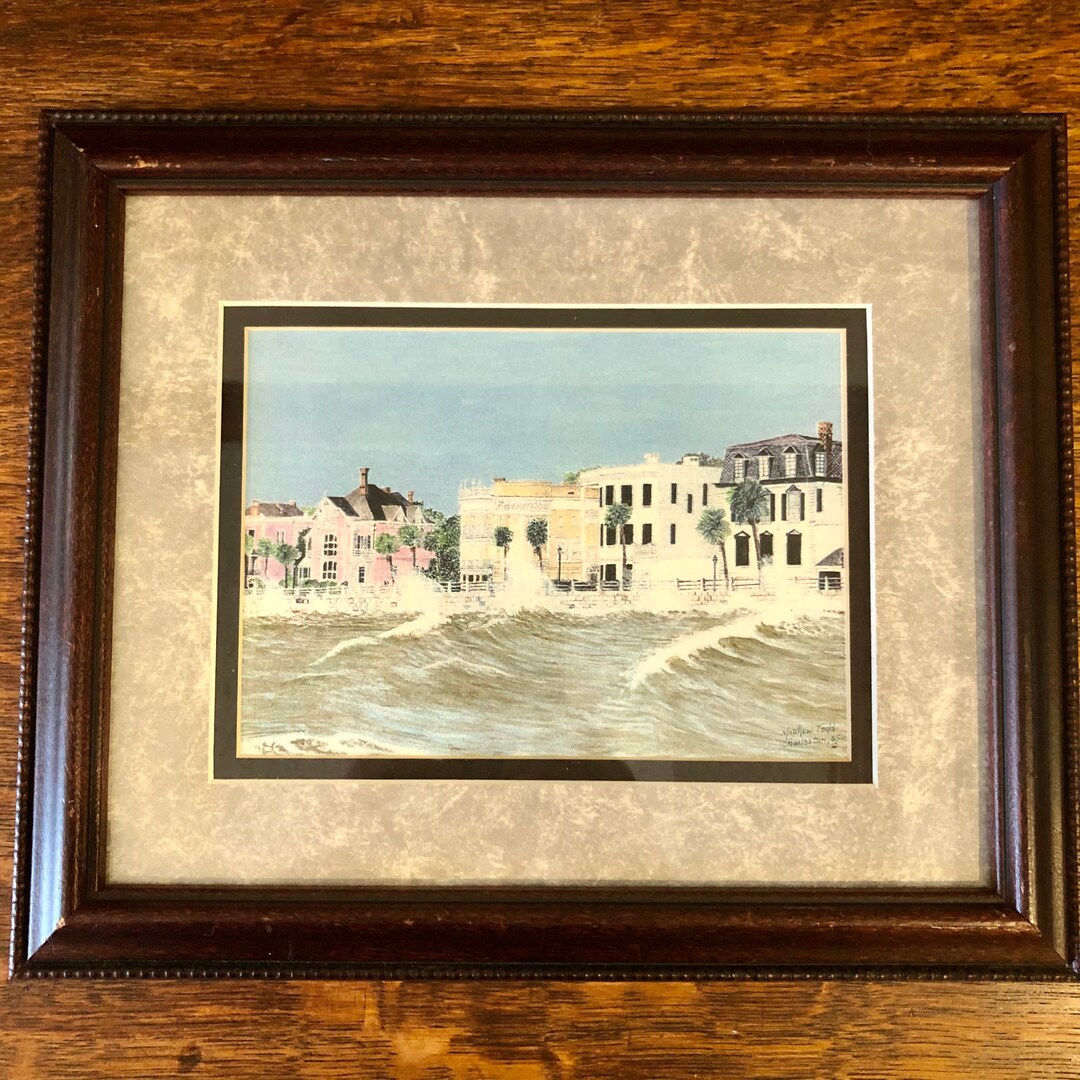 Charleston Art Matthew Todd East Battery Decor Framed Lithograph Print ...