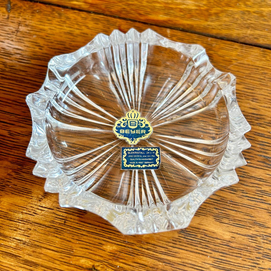 Vintage Beyer Lead Crystal Ashtray - West Germany Mid-century - Etsy