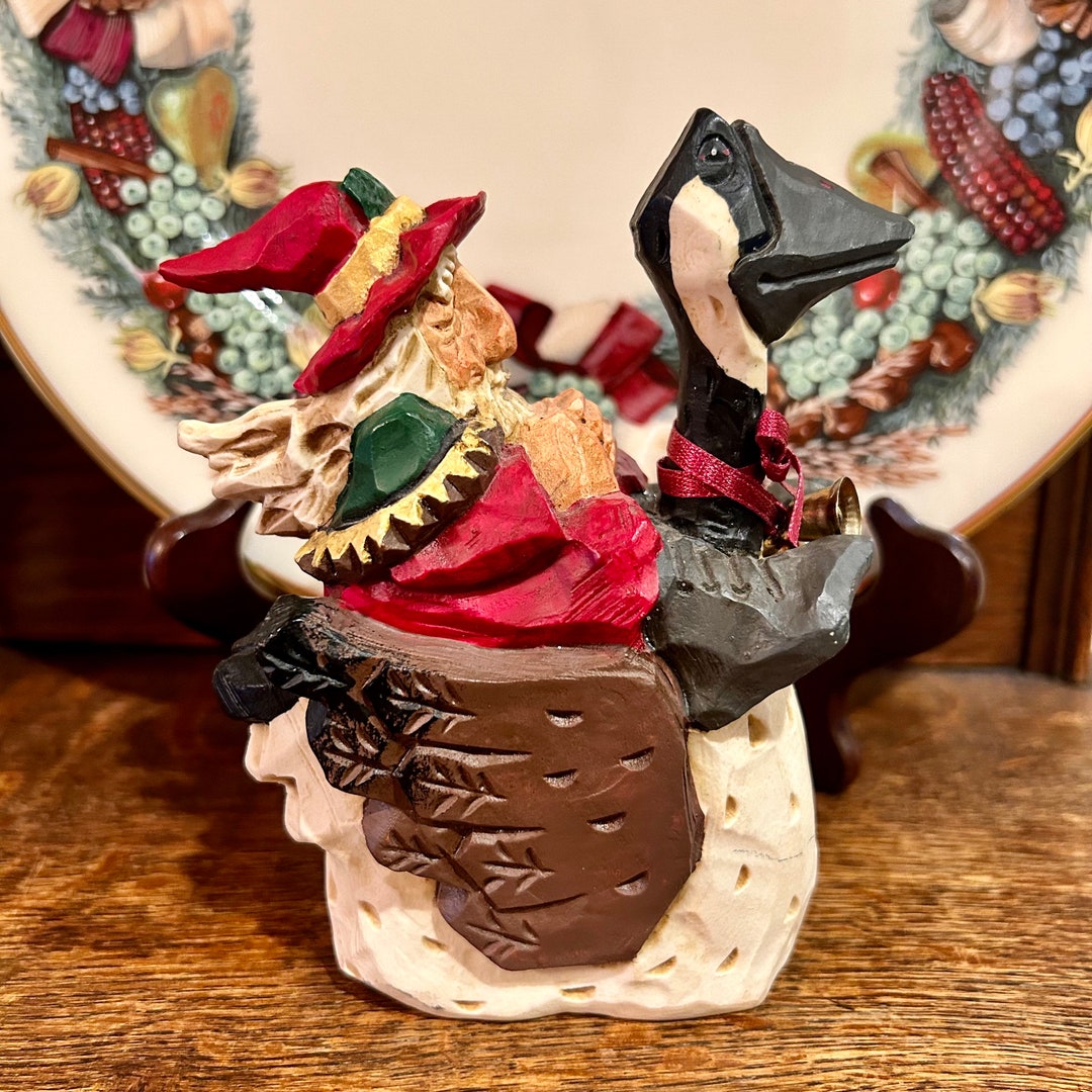 David Frykman Santa Rides White Goose Christmas 6 Tall DF 1415 Vintage ...