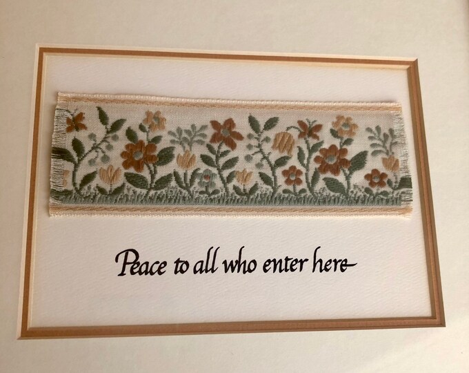 Cottagecore Wall Art Isidore Limited Edition Framed Embroidery Peace to ...