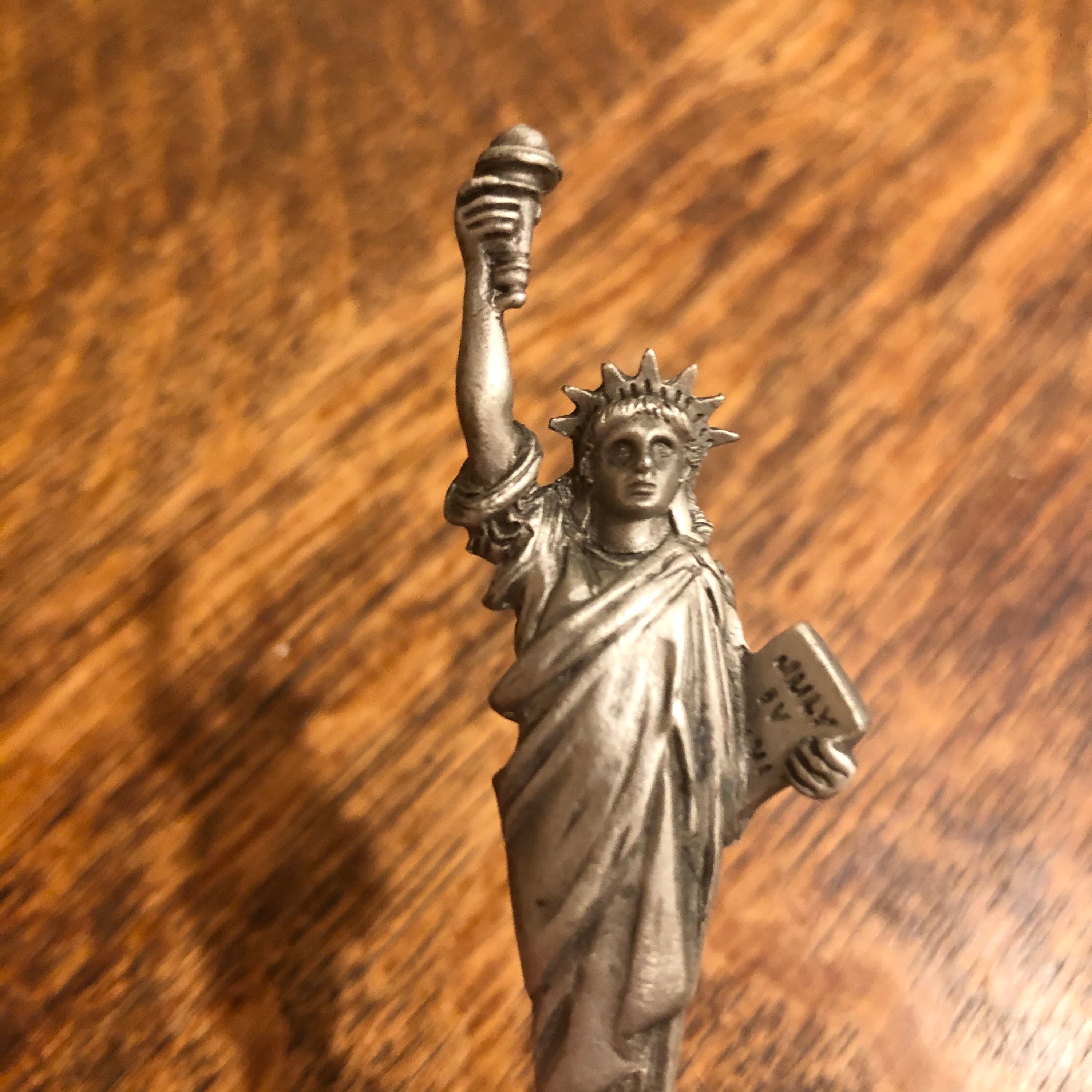 Souvenir Spoon Statue of Liberty Fort Pewter New York Liberty | Etsy