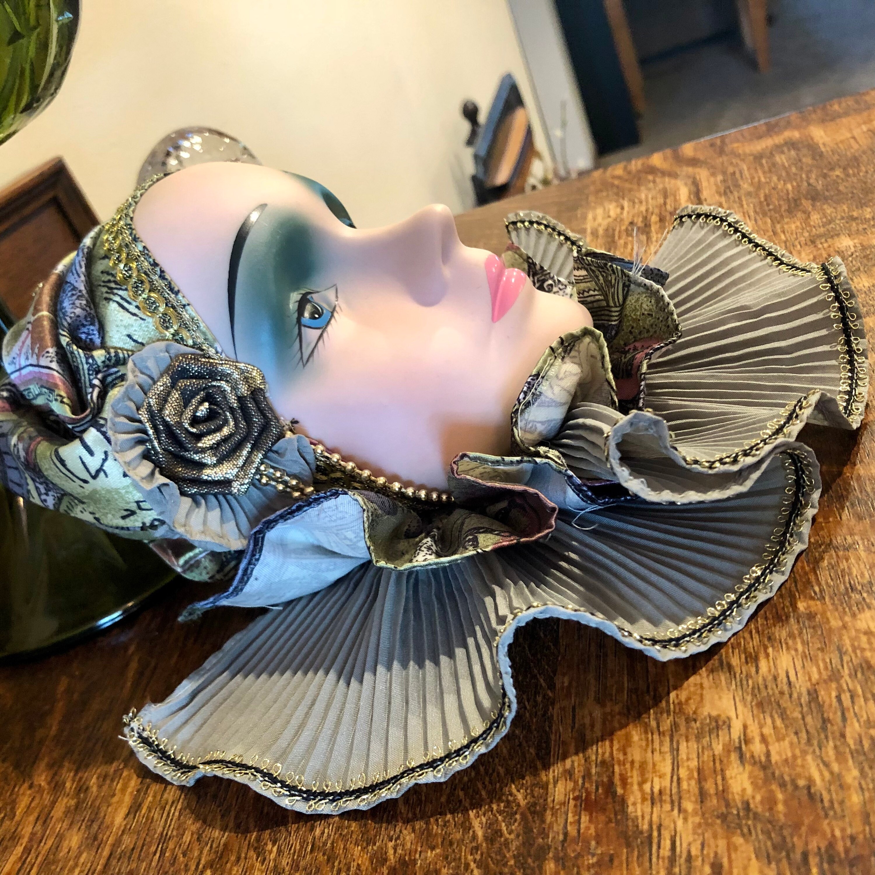 Vintage Art Deco Style Porcelain Face Mask - Green Gables Creations ...