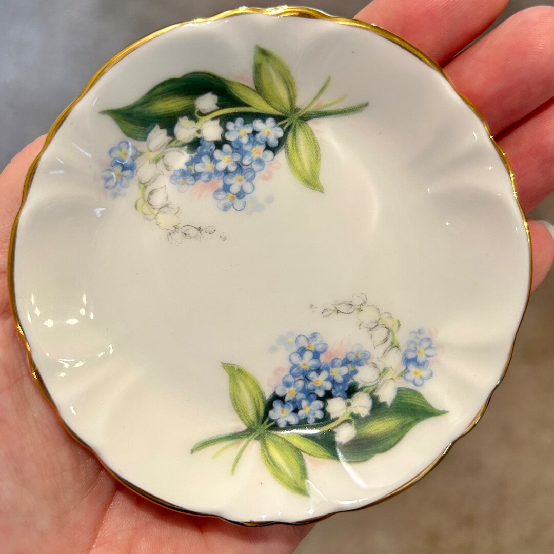 Princess House Hammersley Spode Lily and Forget Me Not Coaster England ...