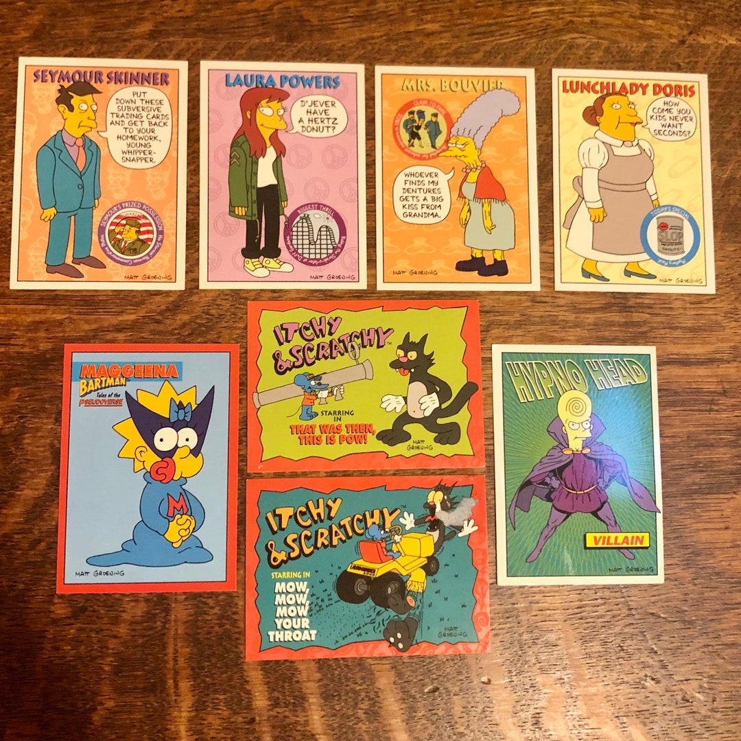 The Simpsons Trading Cards 1994 Skybox Series 2 Set of Eight Cards ...