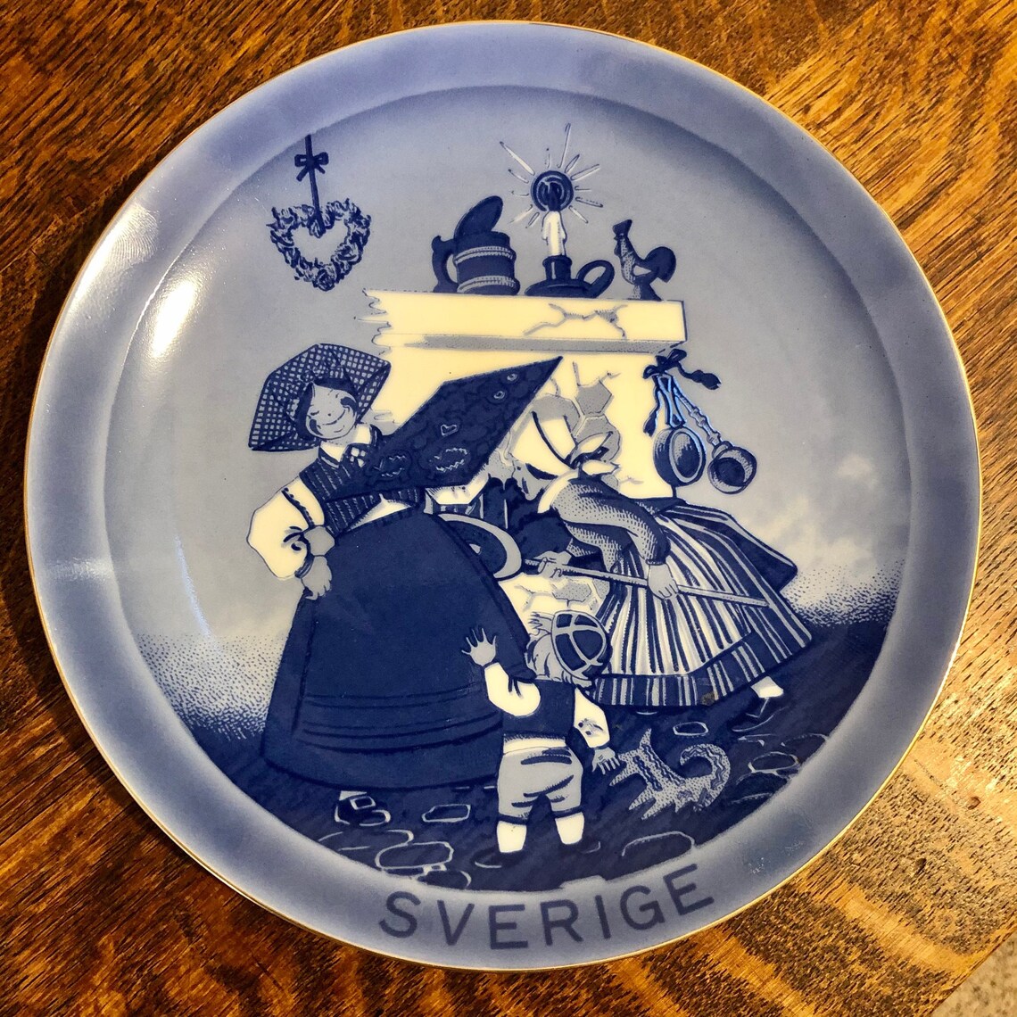 Swedish Christmas Plate Wall Sweden Decor Sverige Souvenir - Etsy Hong Kong