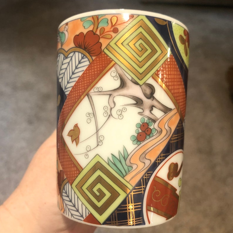Coffee Cup Neiman Marcus Imari Japan Tea Mug Vintage Asian Decor Floral ...