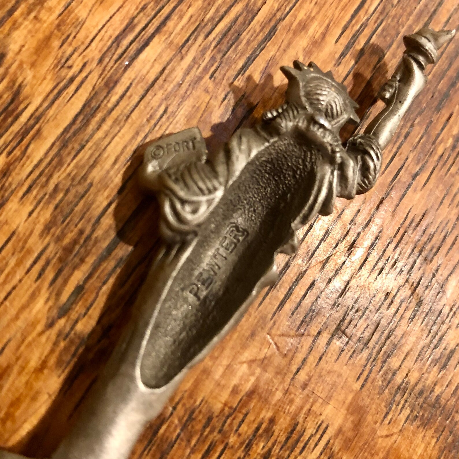 Souvenir Spoon Statue of Liberty Fort Pewter New York Liberty | Etsy