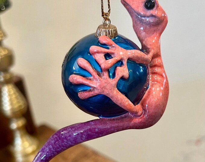 KITTY'S CRITTERS Gecko Lizard Collectible Christmas Ornament Xmas Tree ...