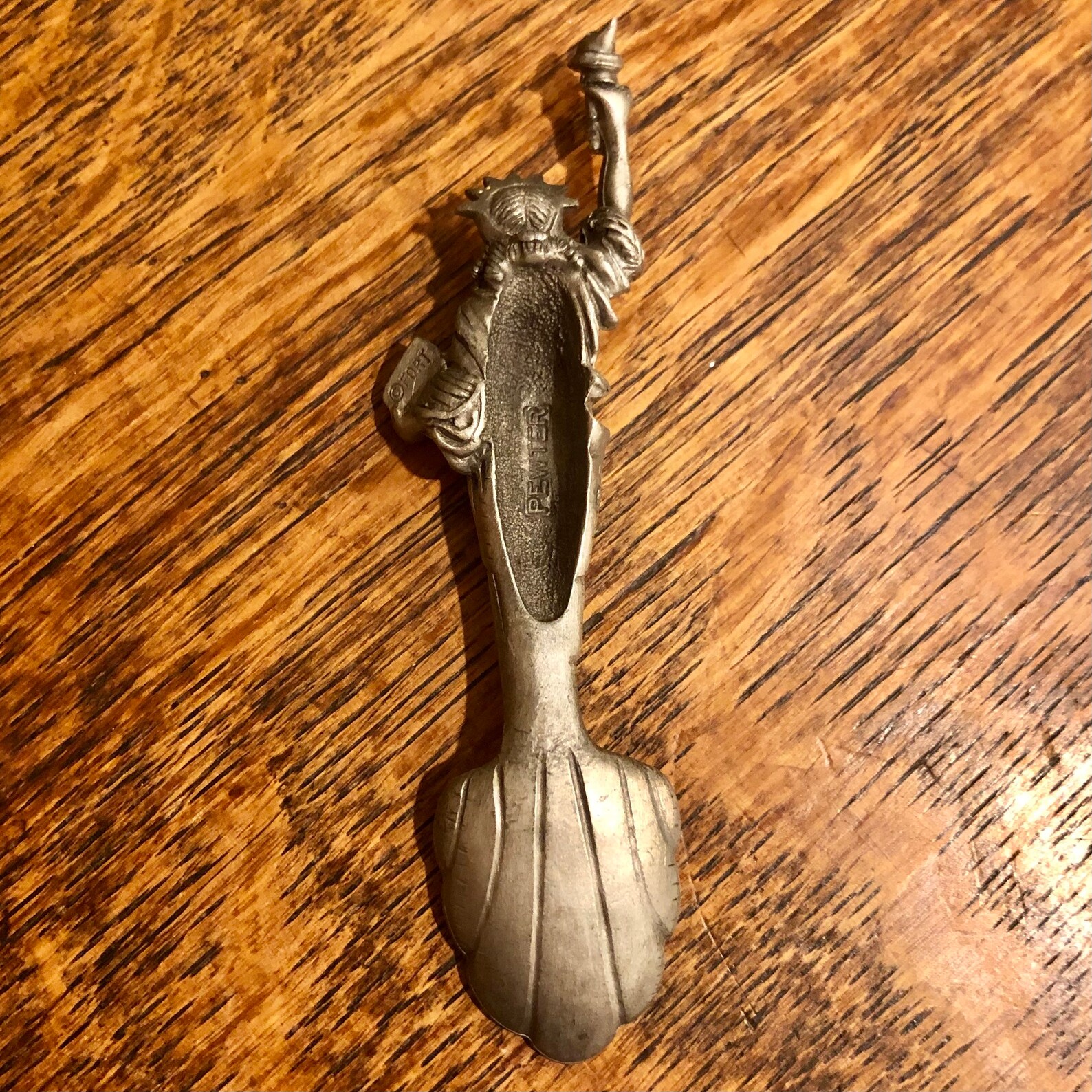 Souvenir Spoon Statue of Liberty Fort Pewter New York Liberty | Etsy