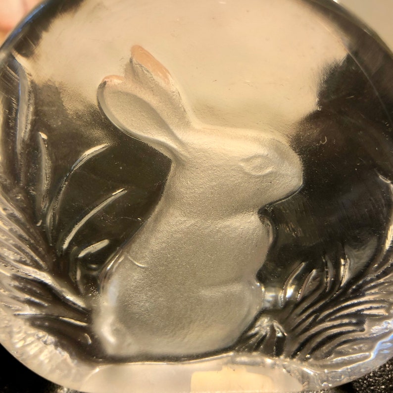 Lead Crystal Bunny Rabbit Paperweight Zajecar Yugoslavia Table - Etsy