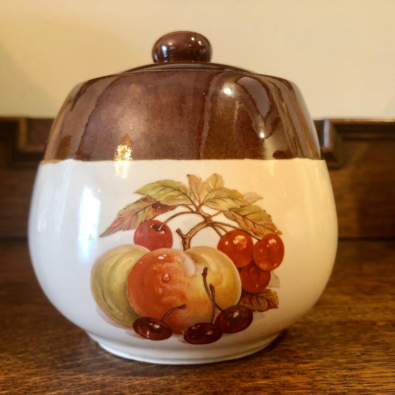 Rare Mccoy Pottery Fruit Festival Sugar and Creamer Brown Drip | Etsy