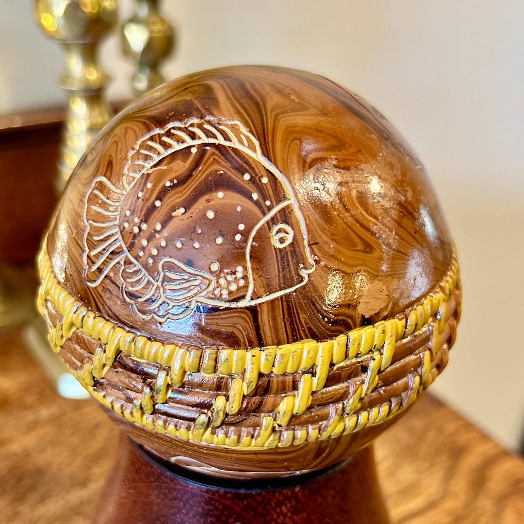 Decorative Carpet Ball 4 Inch Orb Sphere Vase Basket Filler Table Decor ...