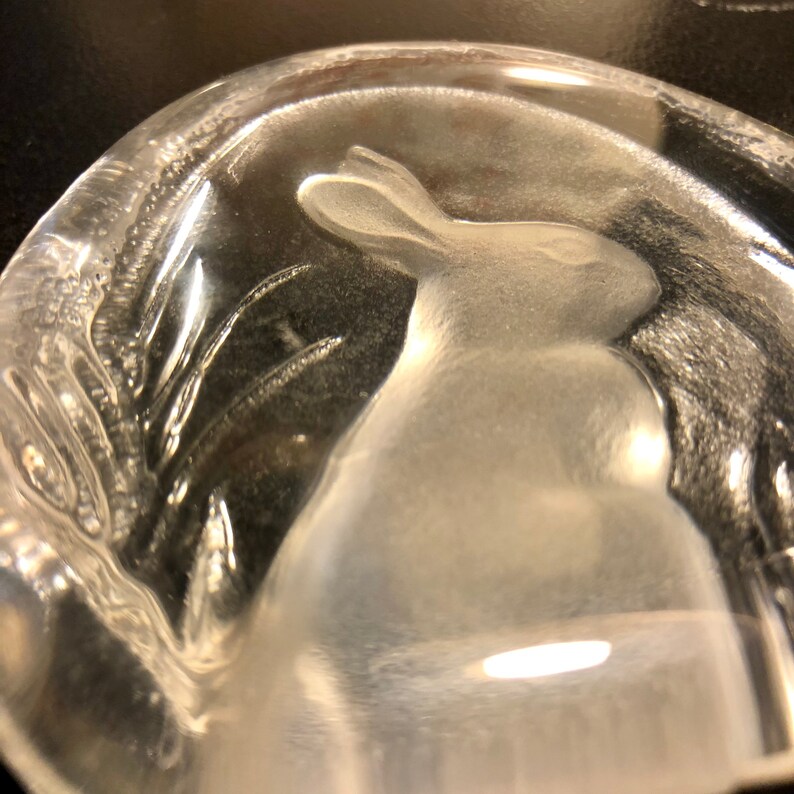 Lead Crystal Bunny Rabbit Paperweight Zajecar Yugoslavia Table - Etsy