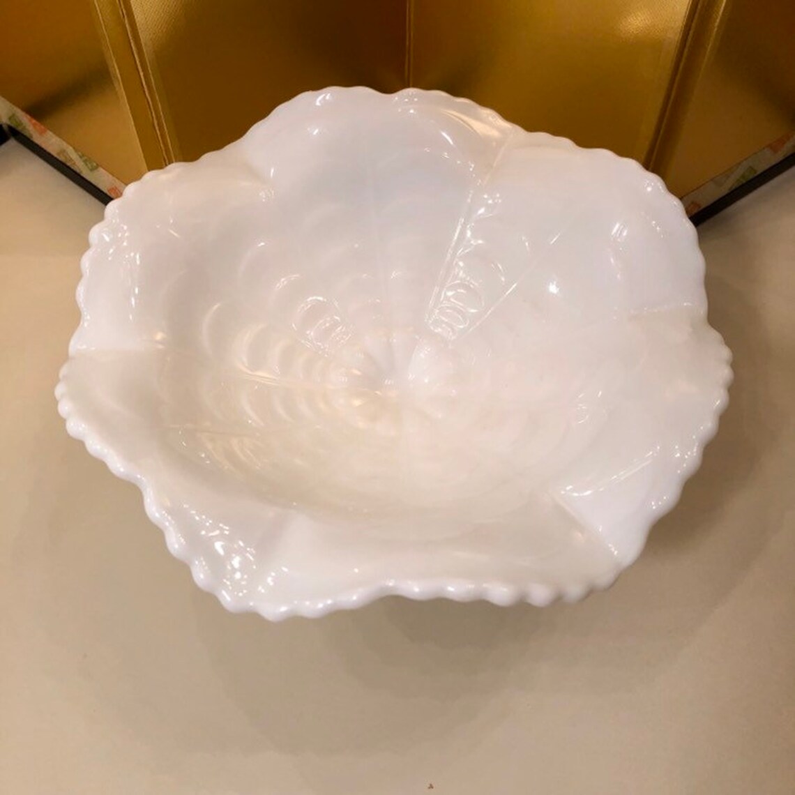 Imperial Glass White Compote Cosmos Pattern Vintage 1950's - Etsy