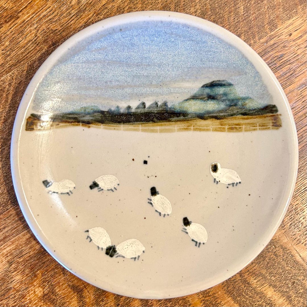 Highland Stoneware Scotland Plate With Sheep Design Vintage Scottish ...
