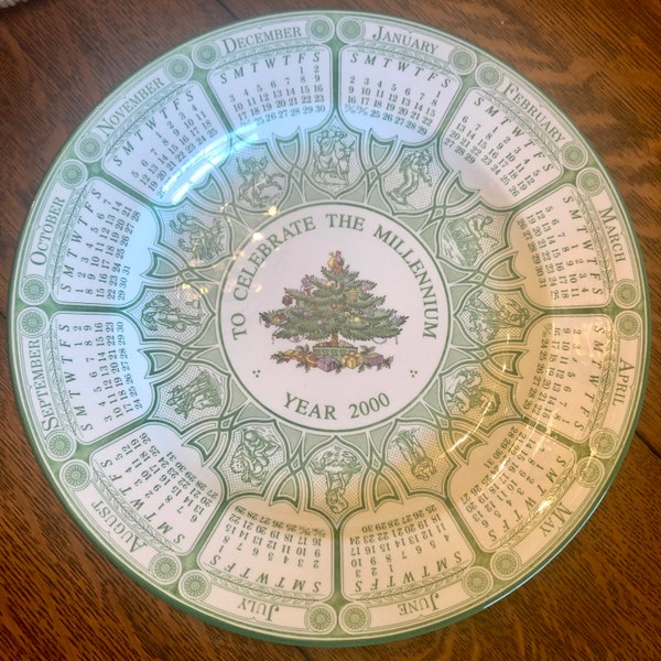 Calendar Plate - Etsy