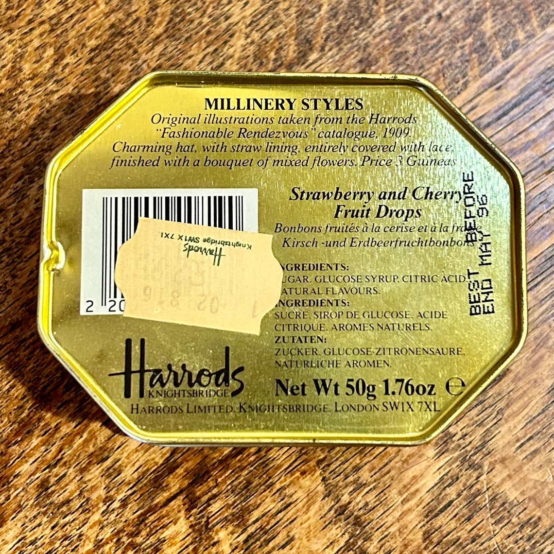 Vintage Harrods Tin: Millinery Styles Keepsake Box, Made in England - Etsy